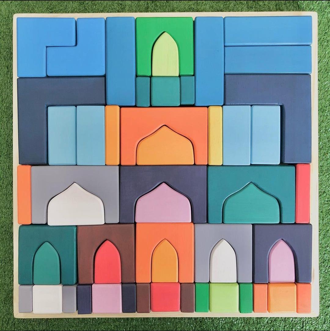 Wooden Building Blocks in Aladdin Theme - Montessori Toys – little storkie